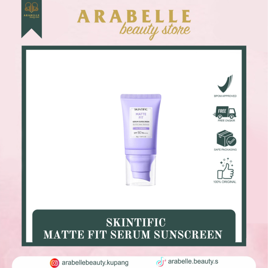 Jual SKINTIFIC Matte Fit Serum Sunscreen SPF50+ PA++++ | Shopee Indonesia