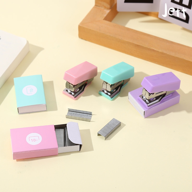 Jual Stapler mini warna Macaron set stapler stapler grosir perlengkapan ...