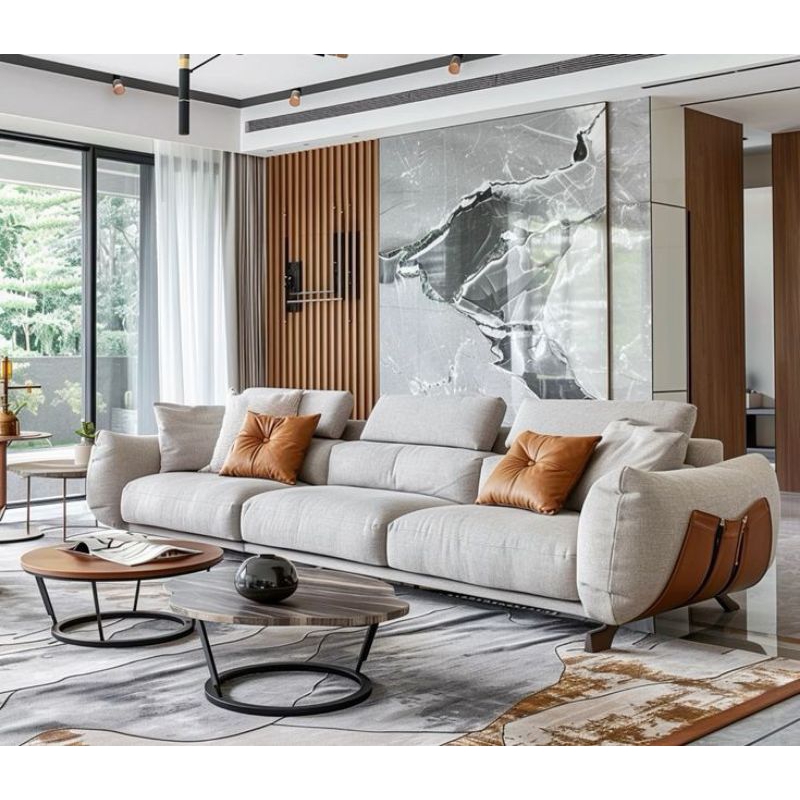 Jual Sofa mewah tiga seater jumbo dengan meja kayu Doble,sofa ruang ...