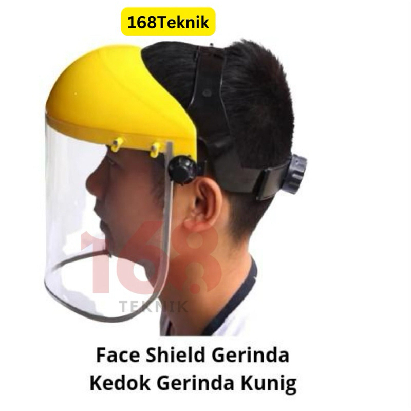 Jual 168Teknik Face Shield Gerinda Kuning/Helm Penutup Muka Kuning ...