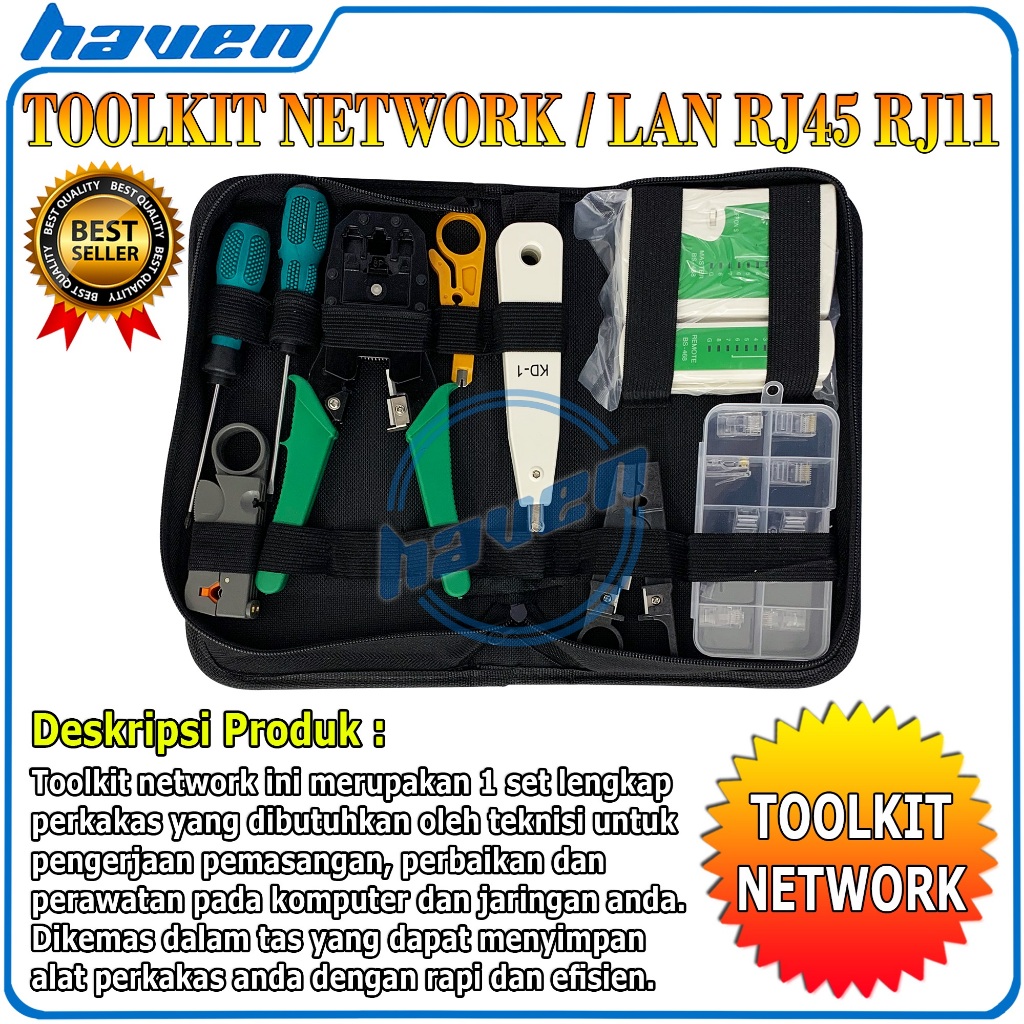 Jual Network Cable Repair Tool Kit Set / Toolkit Network Repair 8 In 1 ...