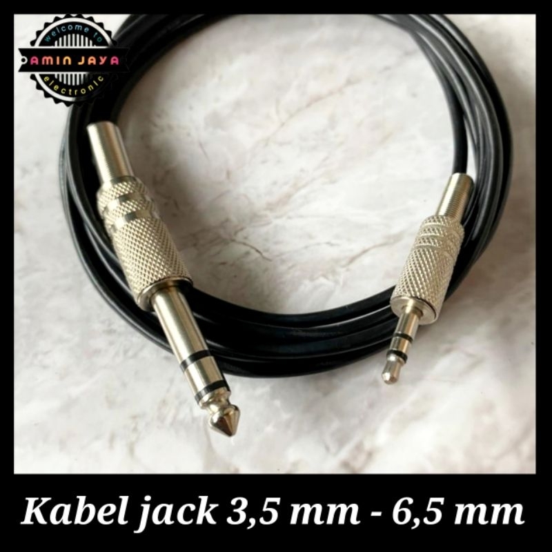 Jual Kabel jack 3,5 ke 6,5 kabel aux 3,5 to akai stereo | Shopee Indonesia