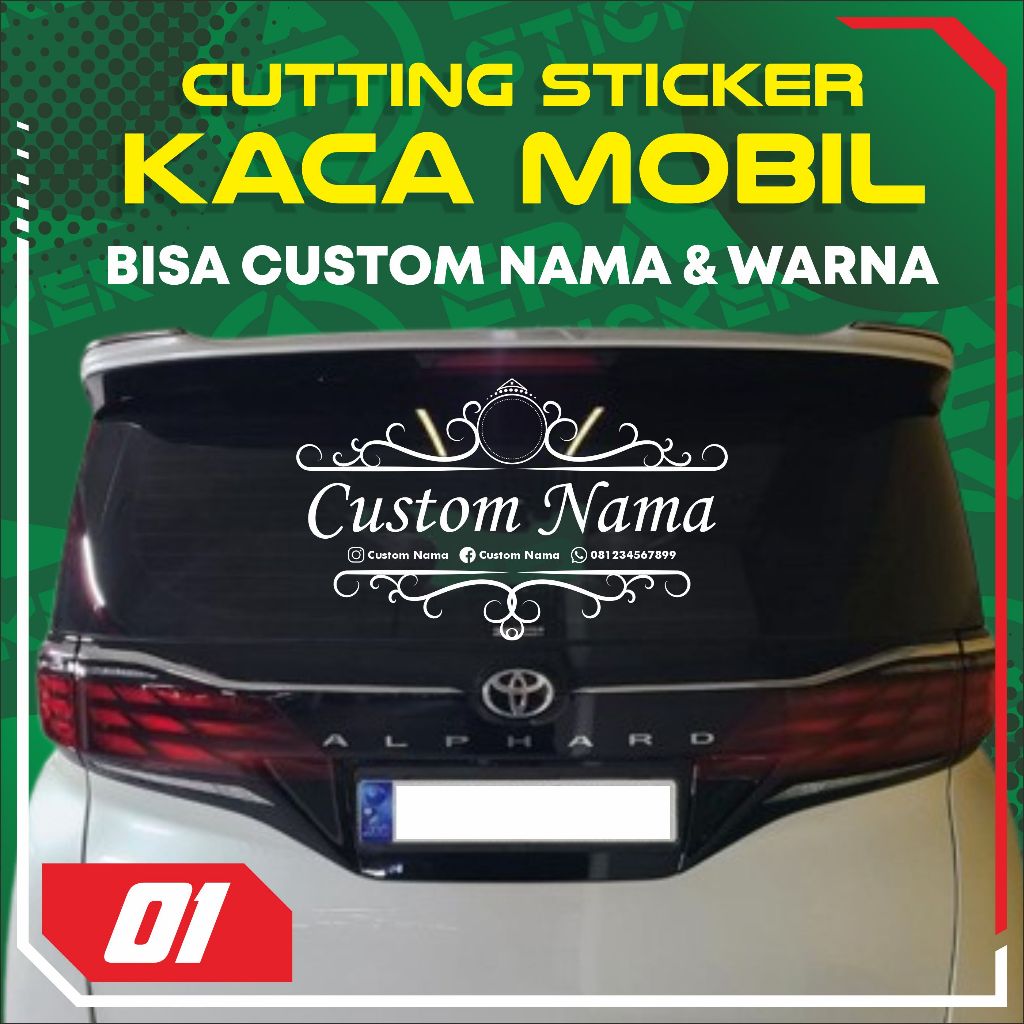 Jual Cutting Sticker Kaca Mobil Belakang Custom Nama | Shopee Indonesia