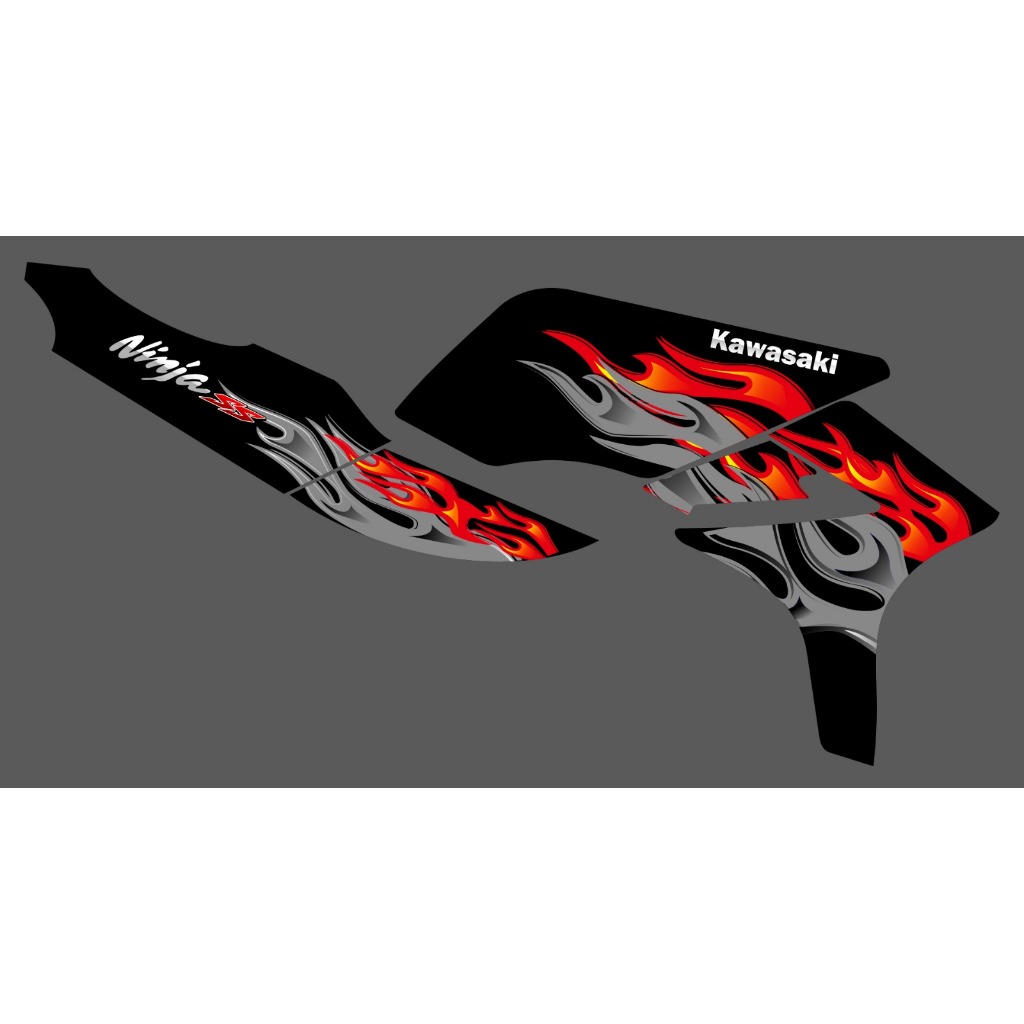 Jual STRIPING NINJA SS TRANSPARAN GLOSSY MOTIF API V2 | Shopee Indonesia