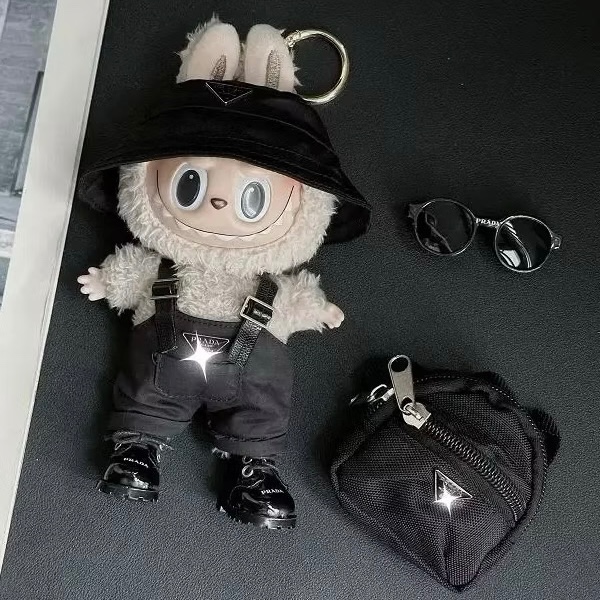 Jual (READY) PRADA HAT + OVERALL Baju Branded Labubu Baju Labubu V1 ...