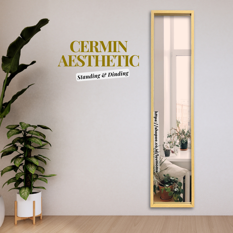 Jual Cermin Aesthetic Frame PREMIUM Tebal Full Body Kaca Gantung ...