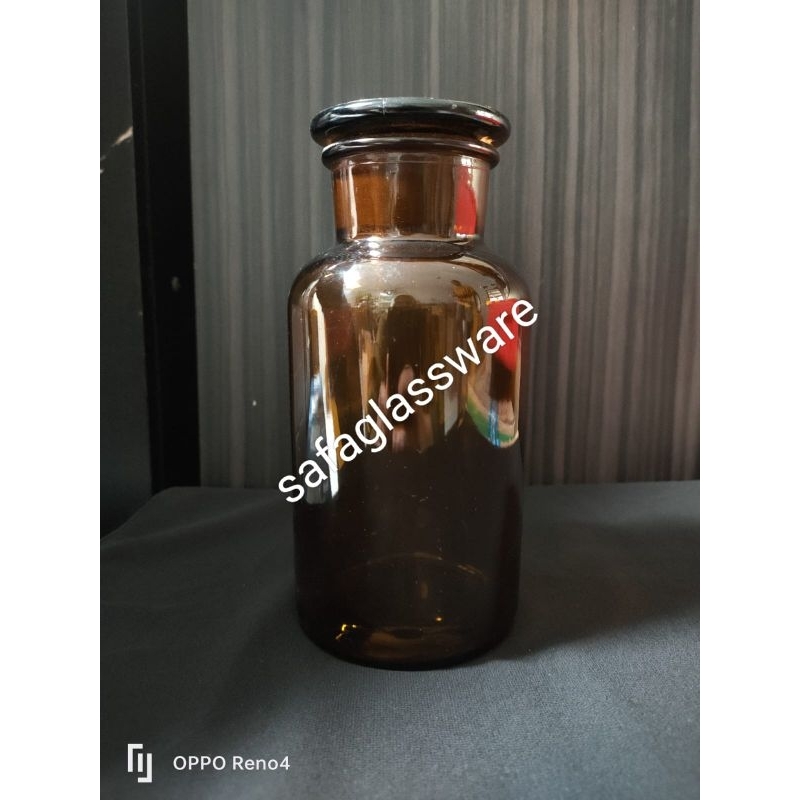 Jual Botol Reagent Kaca Coklat / Botol Sample Mulut Lebar / Alat Lab ...