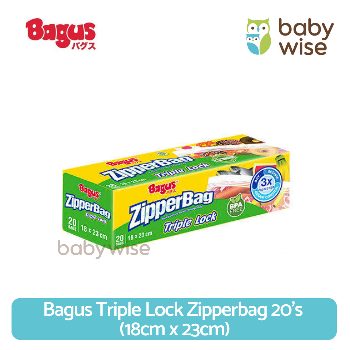 Jual Bagus Triple Lock Zipperbag 20's (18cm x 23cm) | Shopee Indonesia