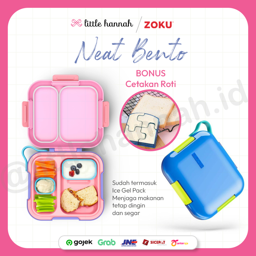 Jual ZOKU Neat Bento Large / Kotak Bekal Anak Sekolah dan Dewasa ...