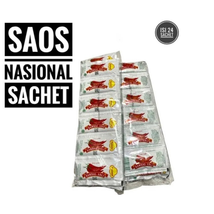 Jual saos nasional sambal cabai asli saus chiken ayam stick isi 24 ...
