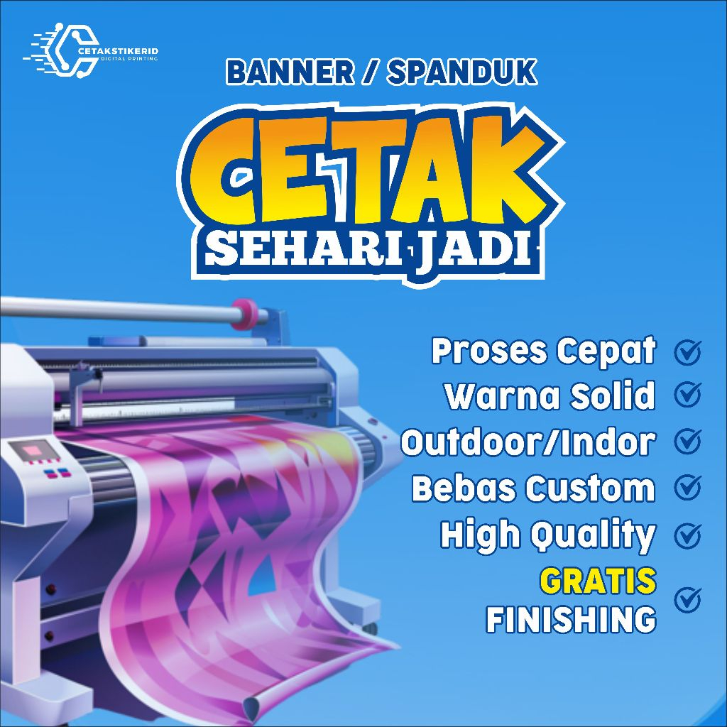 Jual [ HARGA PER 50 CM ] CETAK BANNER/SPANDUK CUSTOM, BISA REQUEST UKURAN MURAH BERKUALITAS ...