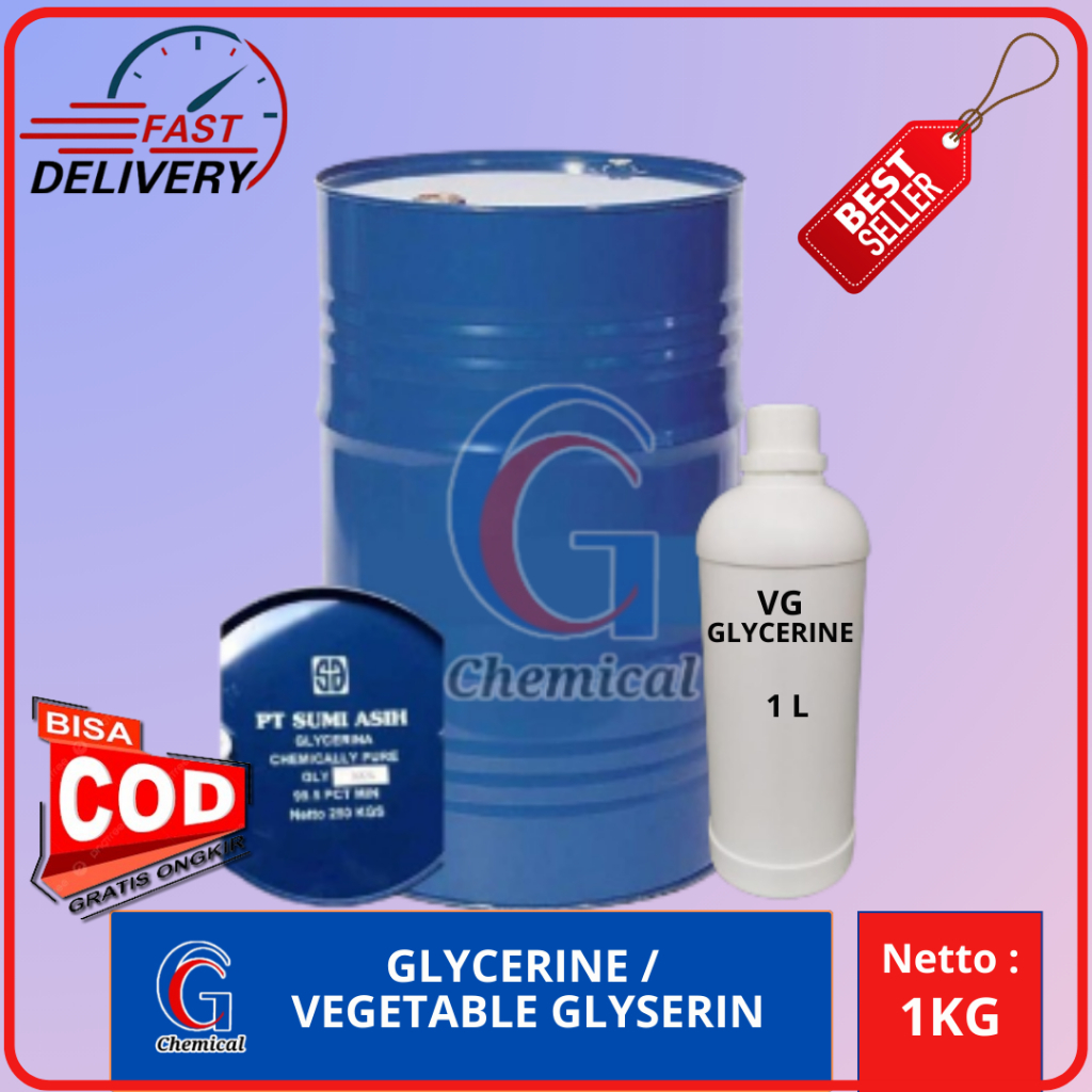 Jual VG/ VEGETABLE GLYCERINE/ GLYCERINE / GLYCEROL/ REPACK 1KG | Shopee ...