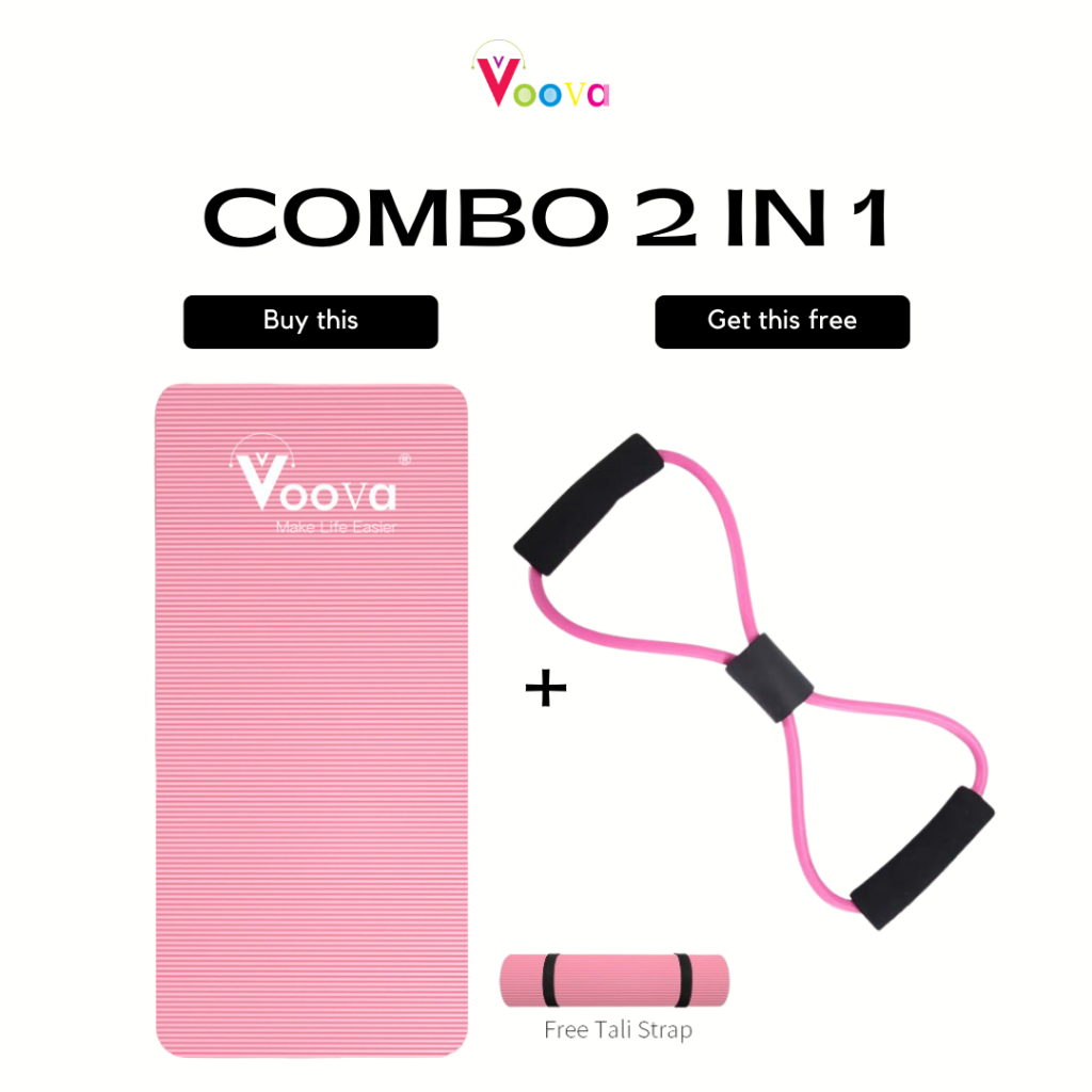 Jual VOOVA Combo 2 in 1 Alat Olahraga dan Matras/ Matras dan Tali Yoga ...