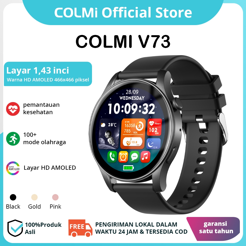 Jual COLMI V73 smart watch AMOLED screen Muslim prayer Health Monitoring Men Watch Women Watch ...