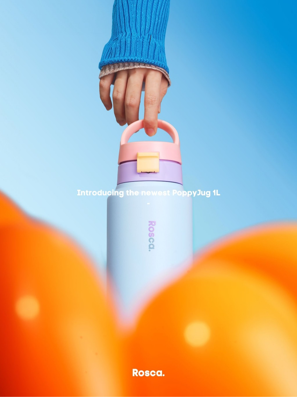 Jual Rosca PoppyJug Tumbler Stainless 1 Liter Botol Minum 1 Liter Tahan ...