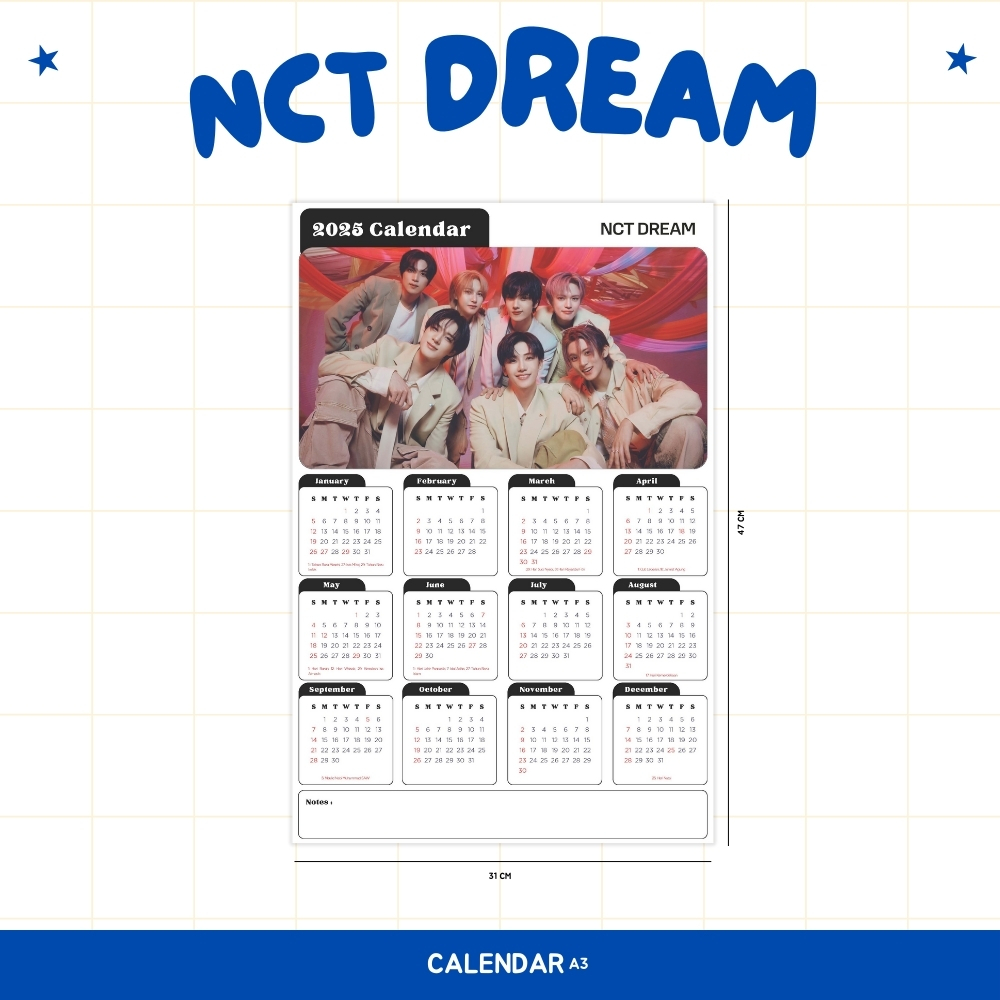 Jual 2025 KALENDER NCT DREAM KPOP + LAMINASI 2SISI GLOSSY IDOL KOREA ...