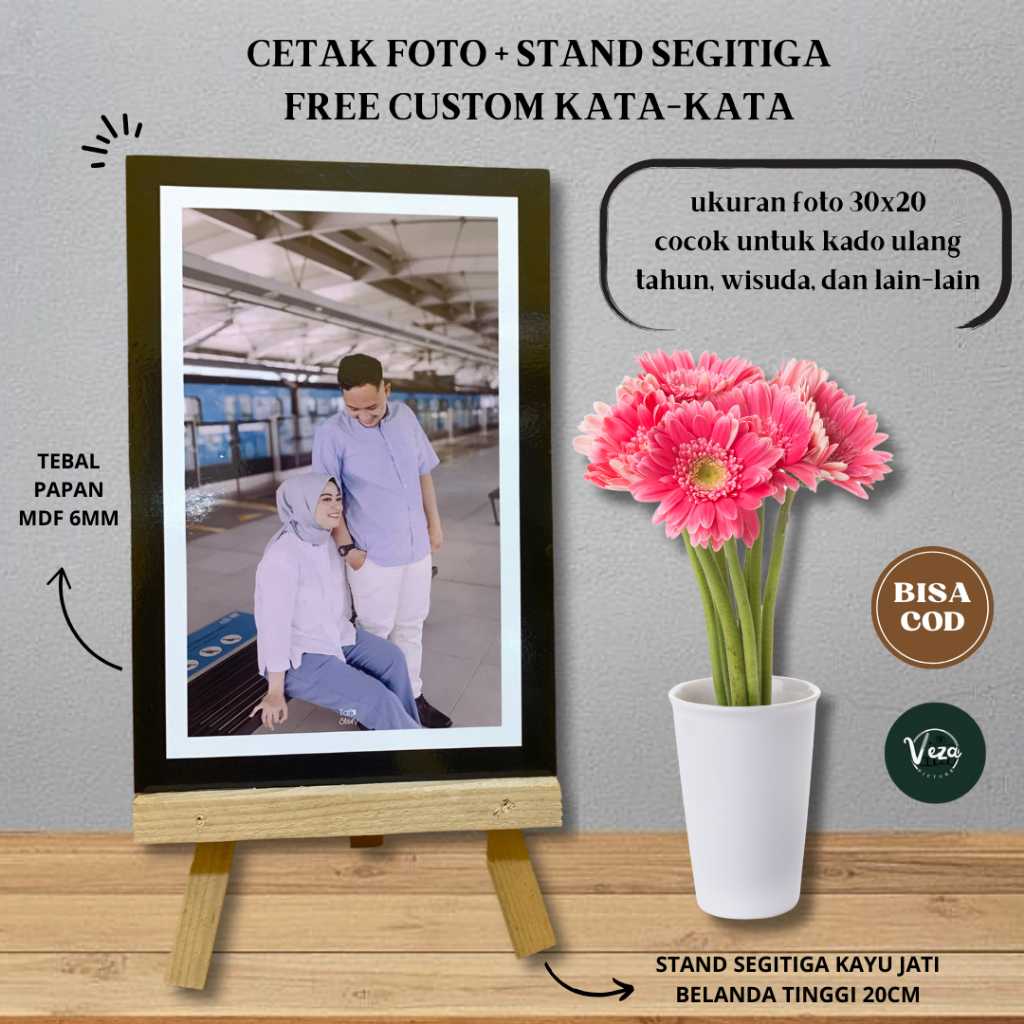 Jual CETAK FOTO CUSTOM LUCU FREE STANDING 20CM COCOK UNTUK KADO ULANG ...