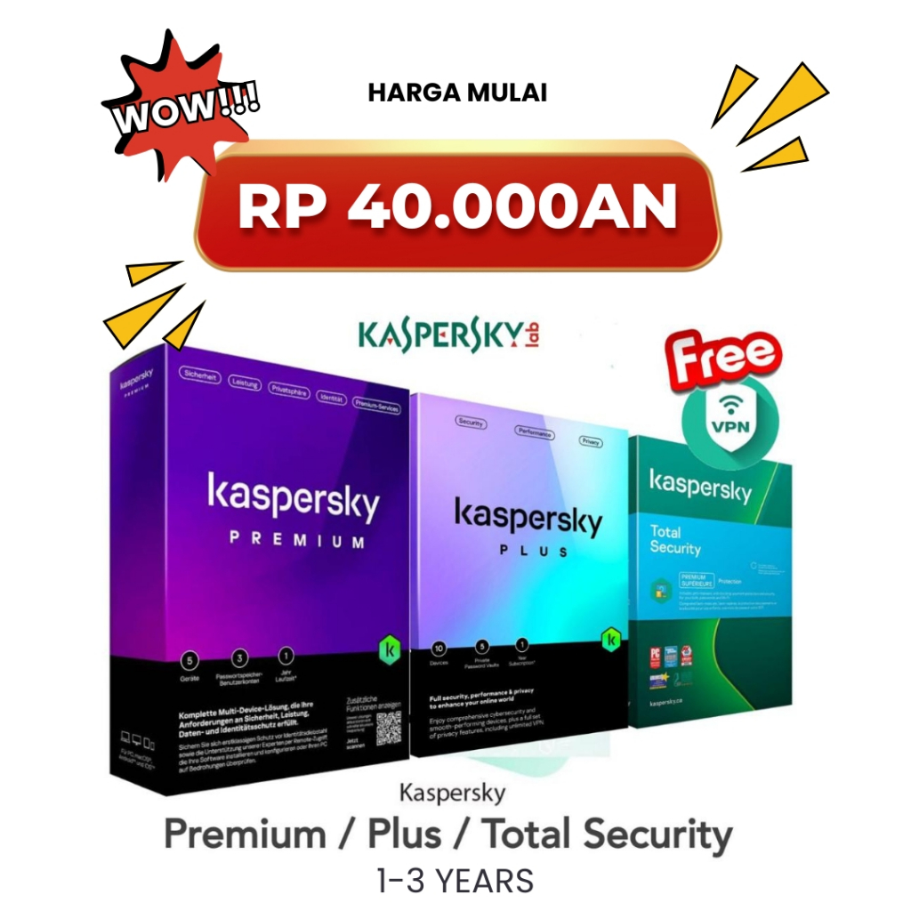 Jual Antivirus Kaspersky Total Security | Plus | Premium ORIGINAL ...