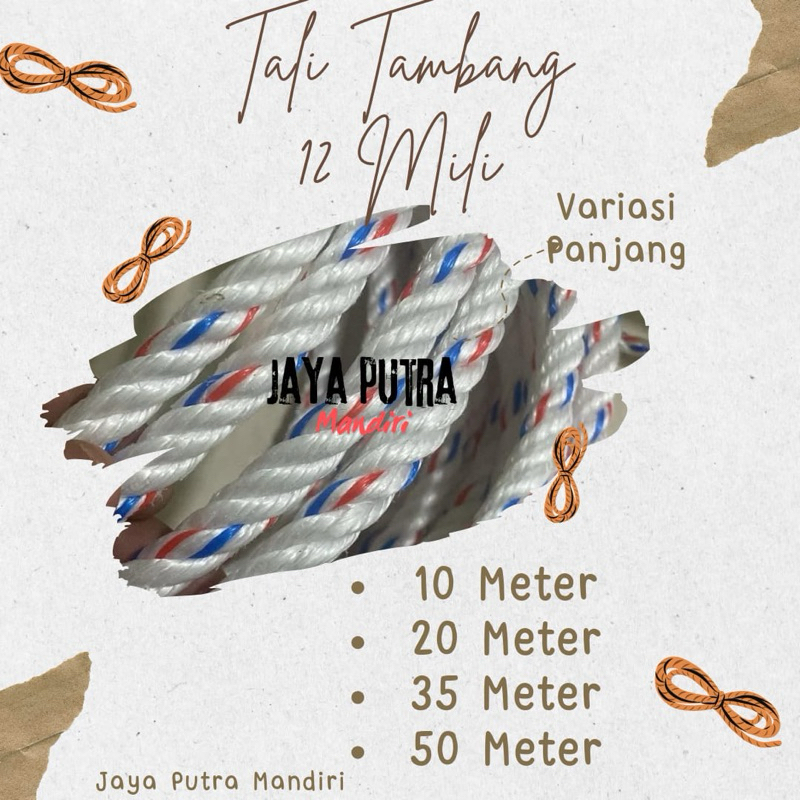 Jual TALI TAMBANG 12MM TALI TAMBANG PLASTIK 12 MM TALI TAMBANG 12MM ...
