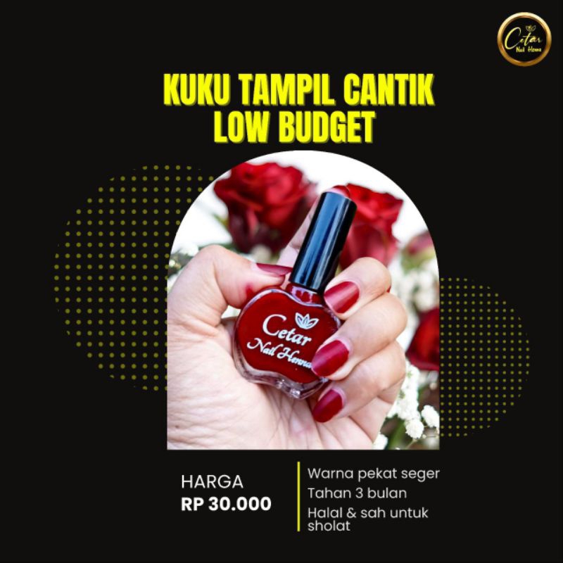 Jual CETAR NAIL HENNA INAI KUKU HALAL SAH SHOLAT AWET TIDAK LUNTUR ...