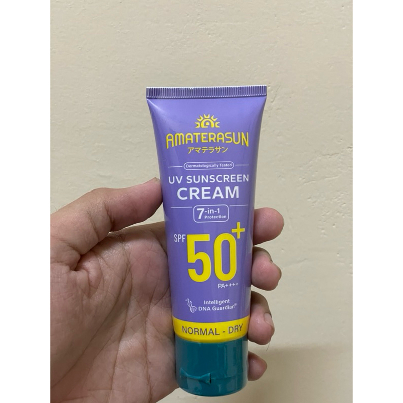 Jual Amaterasun UV Sunscreen Cream SPF 50+ PA++++ Normal & Dry Skin 50g | Shopee Indonesia