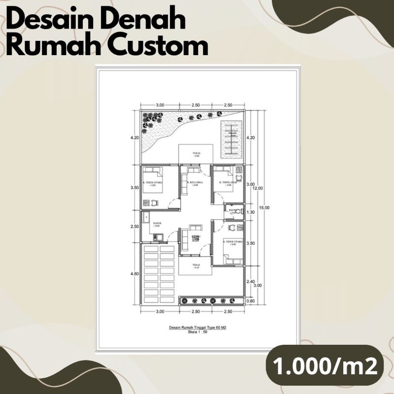 Jual Desain Denah Rumah 2D Custom | Shopee Indonesia