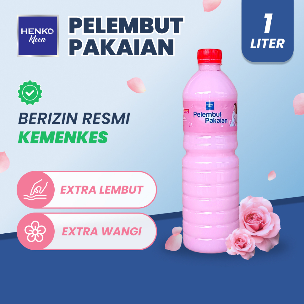 Jual HENKO KLEEN Softener 1Liter - Softener Pewangi Pakaian Laundry Premium | Softener Pelembut ...