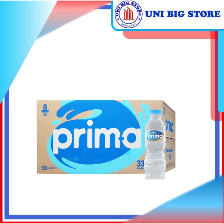 Jual PRIMA Air Mineral 330 ml x 24 pcs DUS Botol | Shopee Indonesia