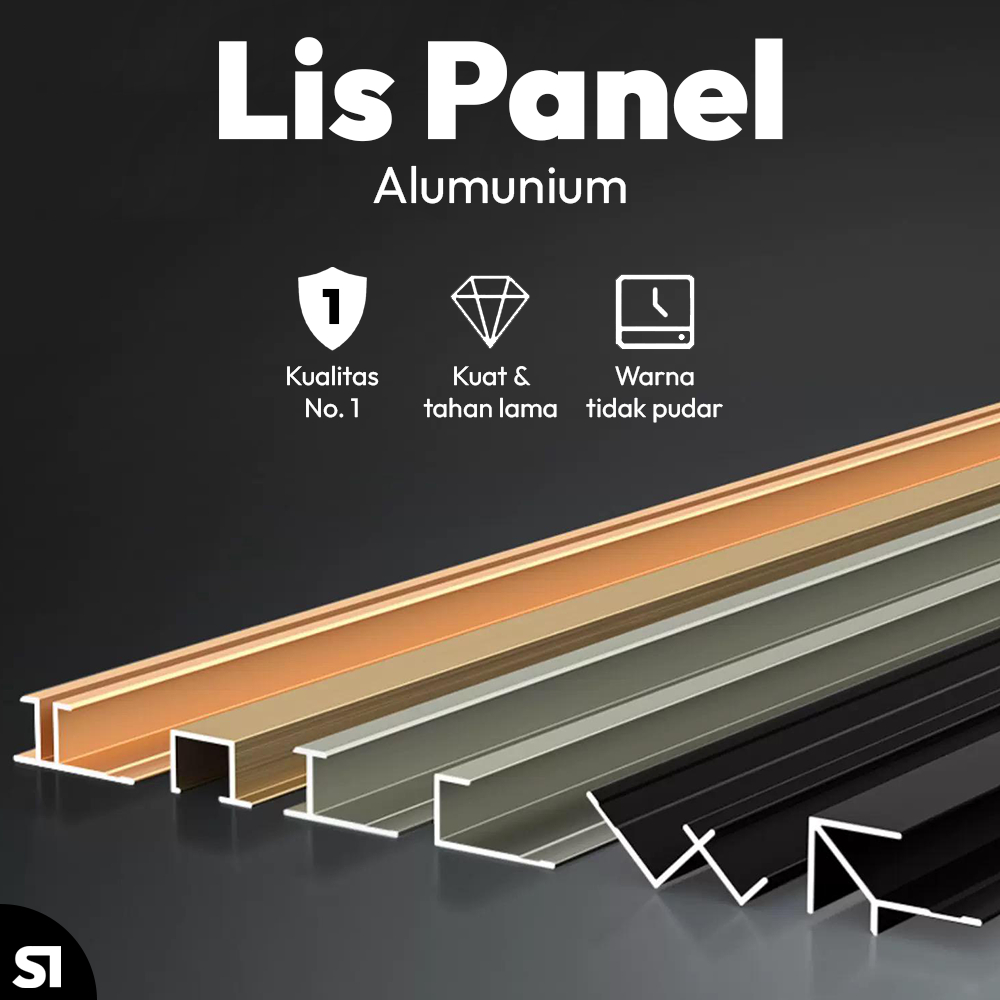 Jual LIS PANEL ALUMUNIUM, LIS U, LIS W, LIS F, LIS T, LIS WALLBOARD, LIS SHEETBOARD | Shopee ...
