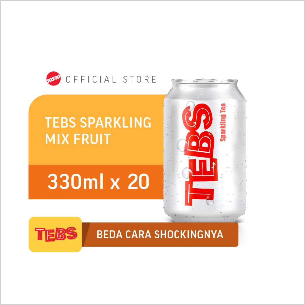 Jual TEBS Sparkling Mix Fruit Kaleng / Can 330 ml isi 20 pcs | Shopee ...