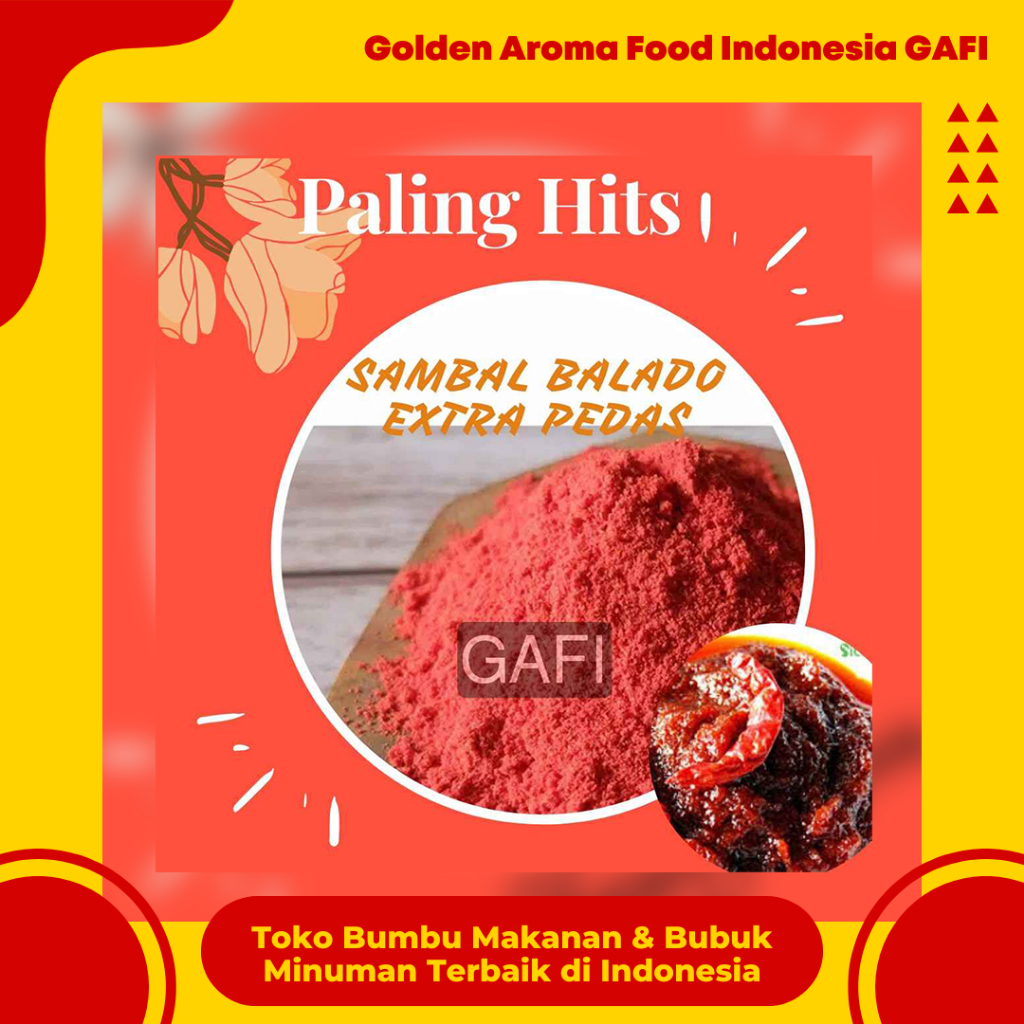 Jual GAFI Food Bumbu Tabur Rasa Sambal Balado Ekstra Pedas 1 Kg Lezat ...