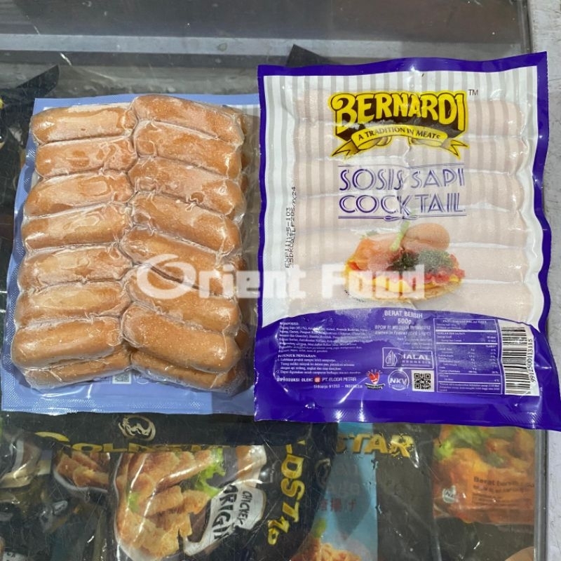 Jual Bernardi Sosis Sapi Beef Cocktail 500gr +-25-28bj | Shopee Indonesia