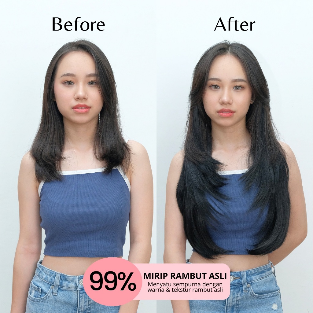 Jual NEU SHE LAYER – Hairclip rambut lurus potongan layer panjang 60 cm ...