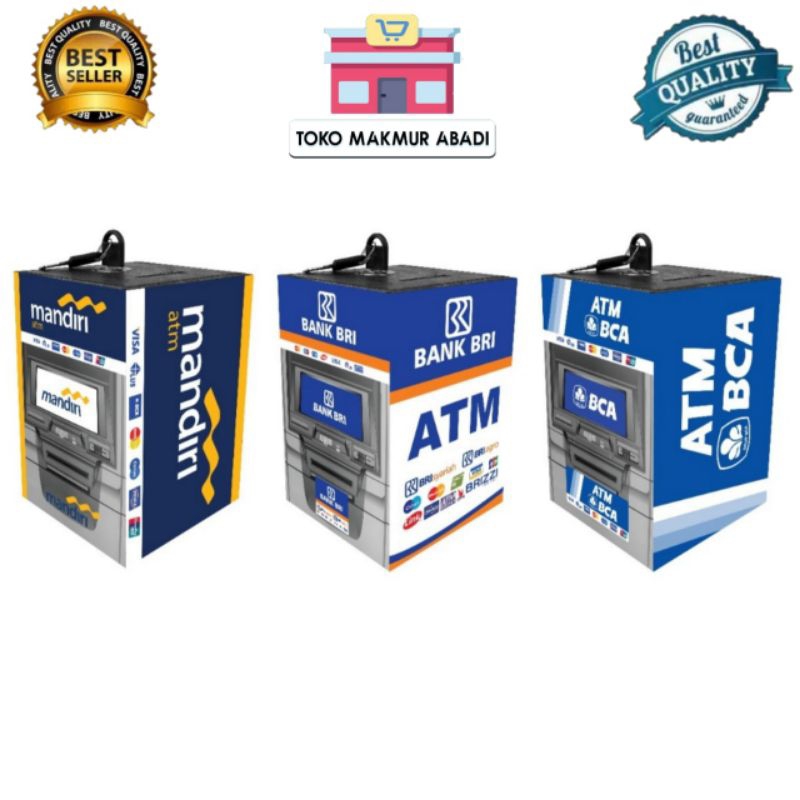 Jual Celengan Atm Ukuran 10x15 + Kunci Pembuka Celengan Atm Mini ...