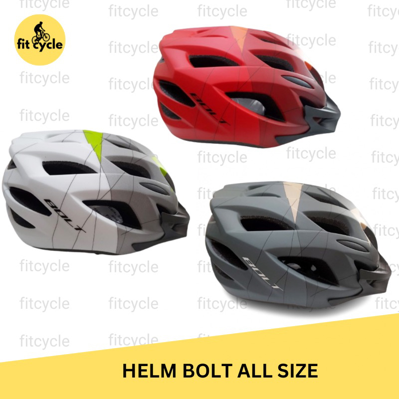 Jual Helm sepeda Bolt all size universal bike helmet | Shopee Indonesia