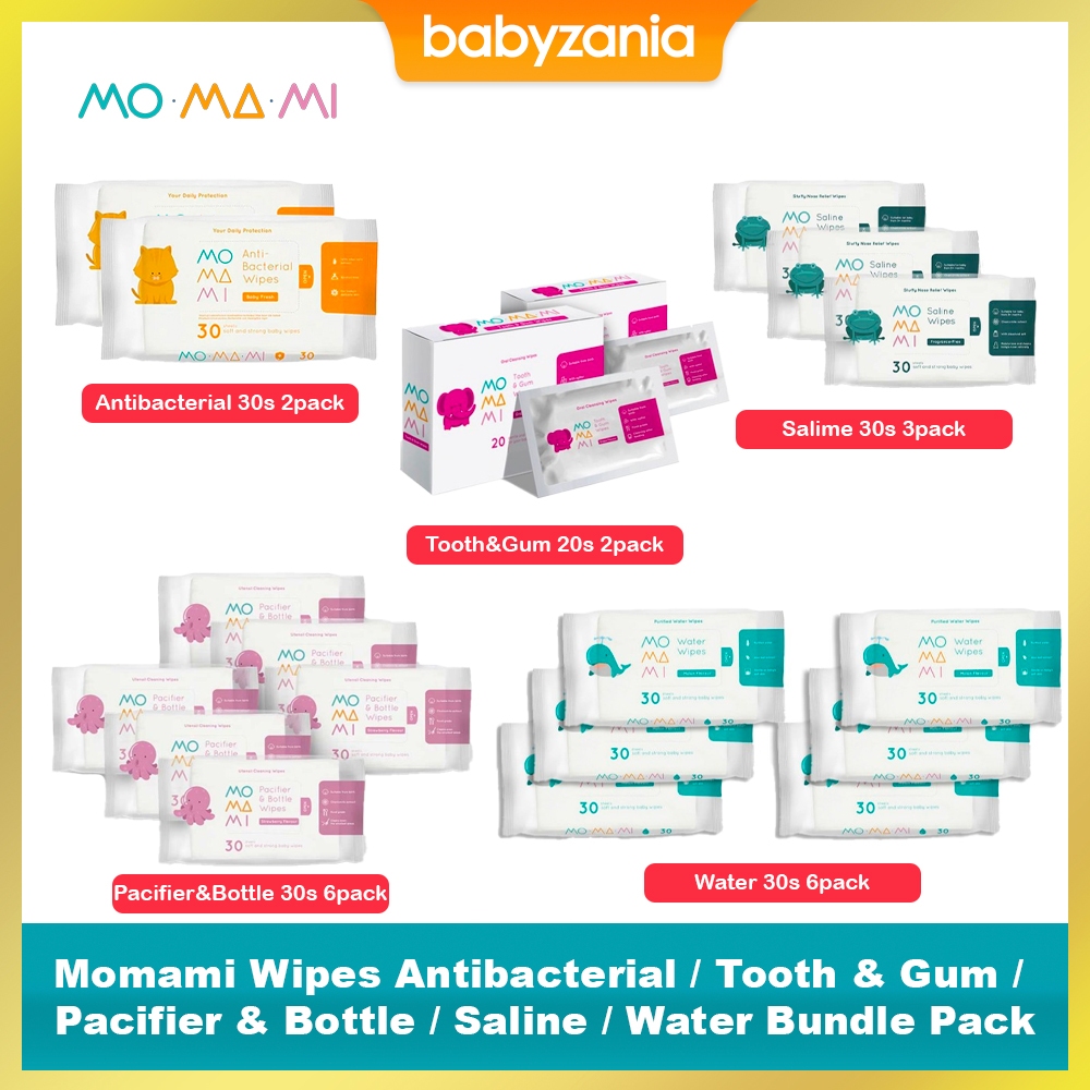 Jual Momami Wipes Antibacterial / Tooth & Gum / Pacifier & Bottle ...
