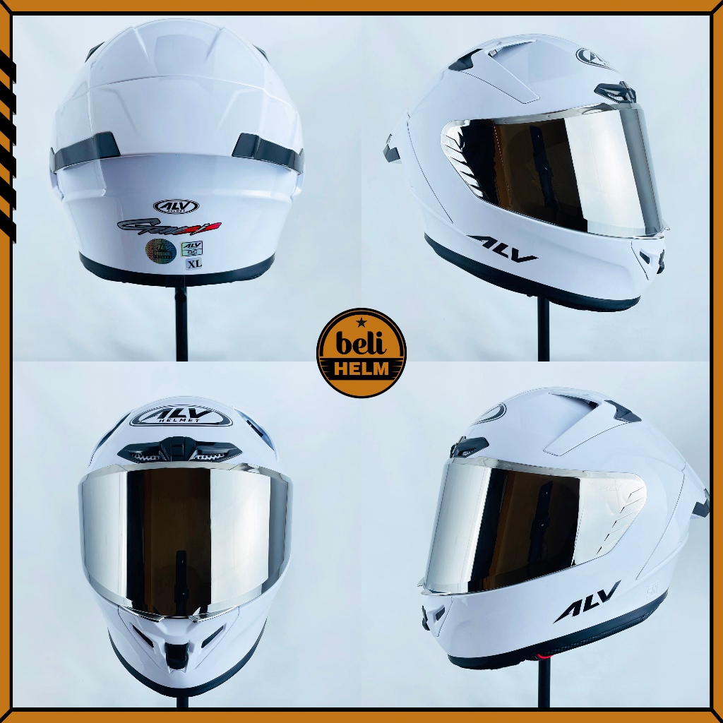 Jual Helm Sepeda Motor ALV GENESIS FULL FACE SOLID VISOR SILVER ...