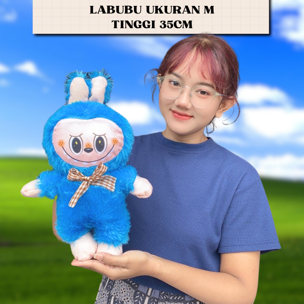 Jual Boneka Labubu The Monster Macaron Kawai Ukuran M 35 cm , Boneka ...