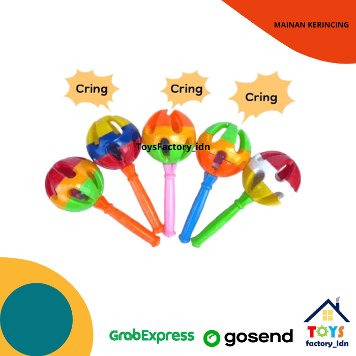 Jual Mainan Kerincing / Kerincingan Bayi / Kecrekan Bayi / Rattle Stick ...
