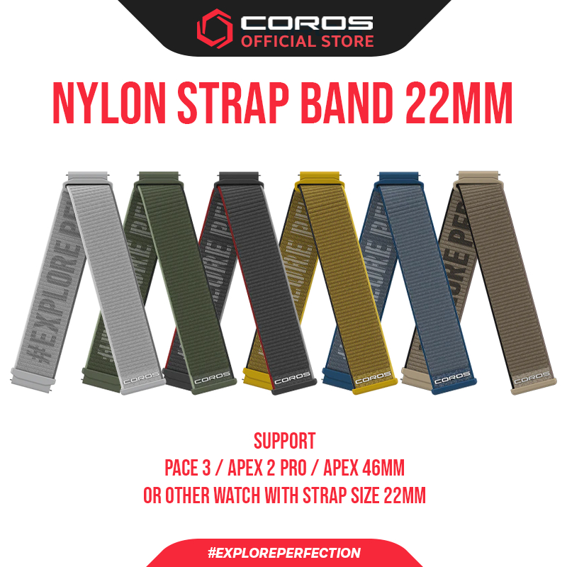 Jual Coros Nylon Strap Band Apex 2 Pro Watch 22mm | Shopee Indonesia