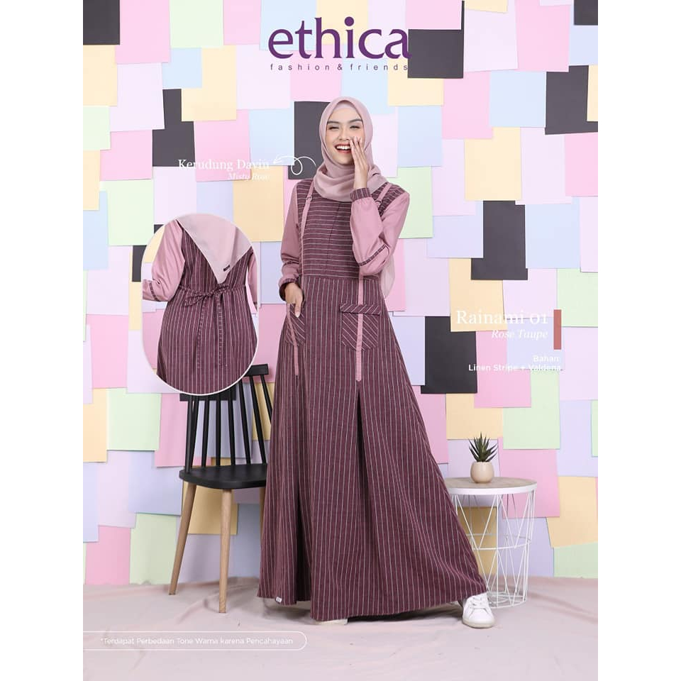 Jual GAMIS ETHICA RAINAMI 01 ROSE TAUPE TERBARU LENGKAP READY STOK ...