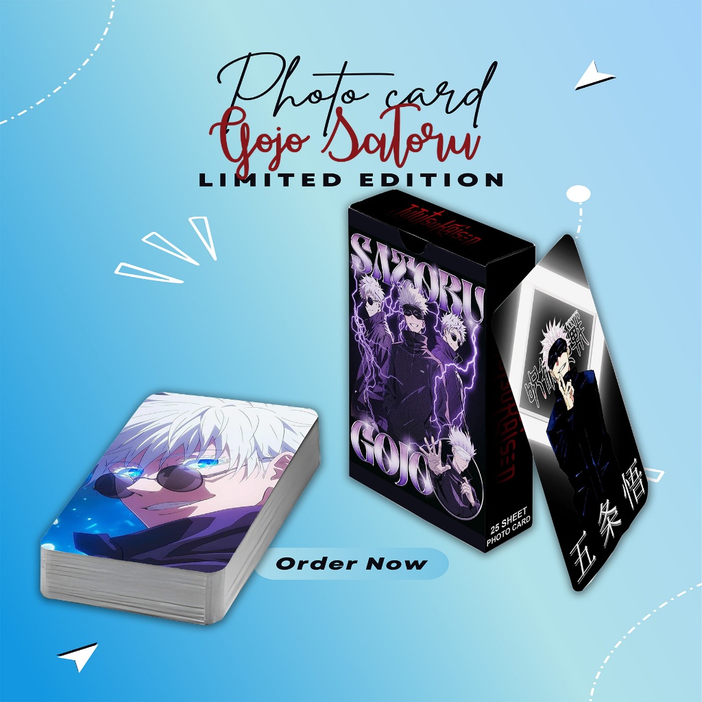 Jual PHOTOCARD SET GOJO SATORU JUJUTSU KAISEN PREMIUM 25 SHEET | Shopee ...