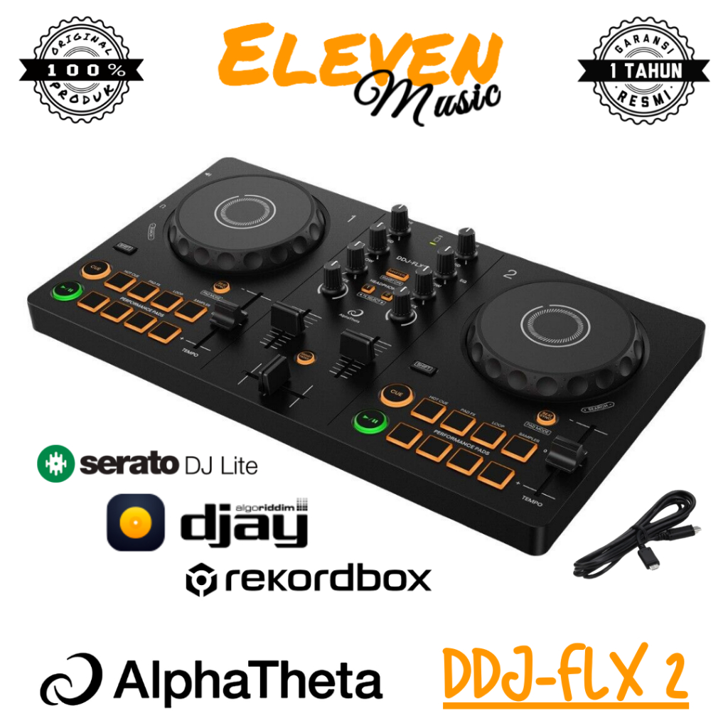 Jual AlphaTheta DDJ-FLX2 Compact 2-channel DJ controller DJ Controller AlphaTheta DDJ FLX-2 ...