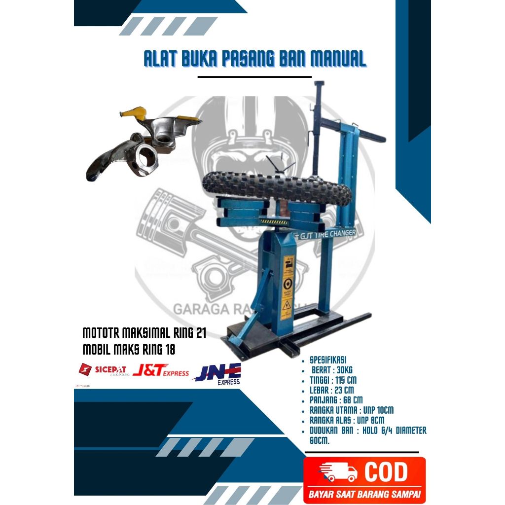 Jual Alat Buka pasang ban motor dan mobil manual tyre changer | Shopee ...
