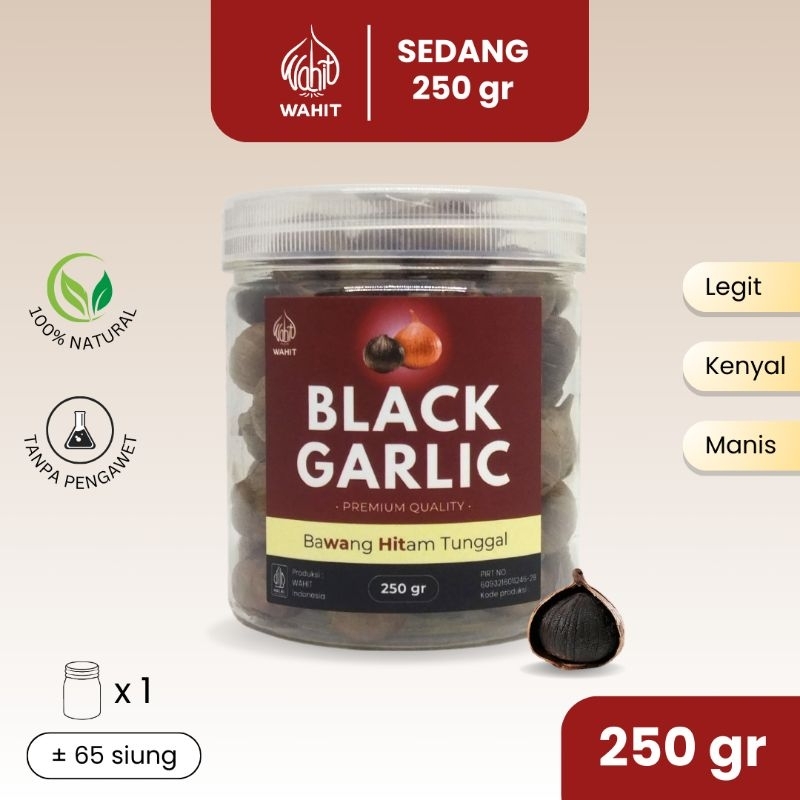 Jual Bawang Hitam Tunggal Medium Sedang Black Garlic Solo Lanang WAHIT ...