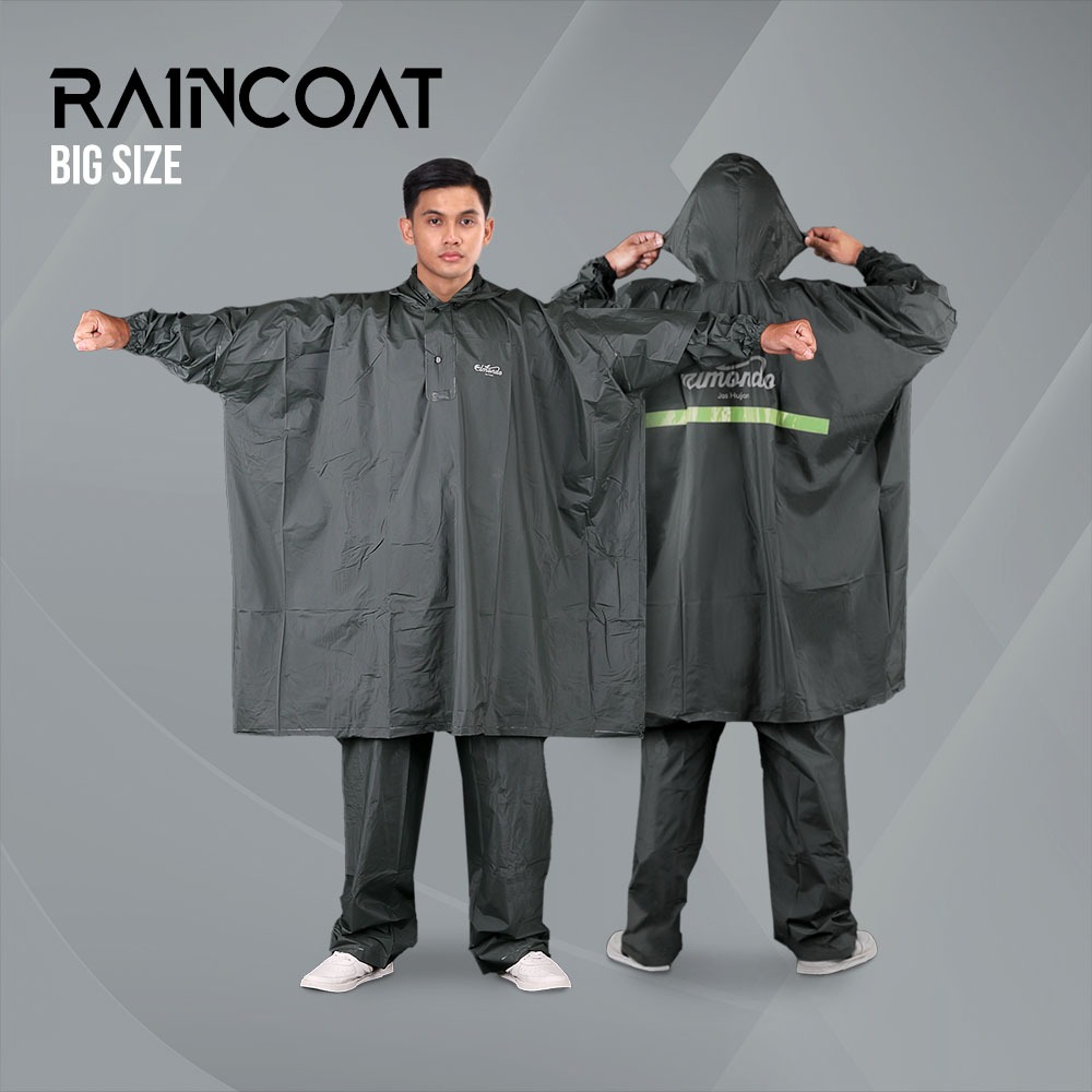Jual Jas Hujan Dewasa Ponco Lengan Celana Setelan Kelelawar Premium PVC ...