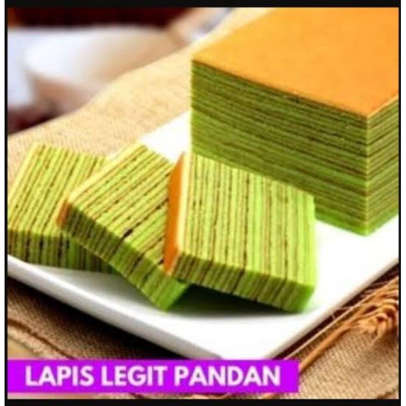 Jual KUE LAPIS LEGIT PANDAN SPESIAL Basah Orlando Cakes 17x17cm | Shopee Indonesia