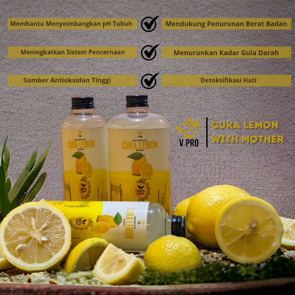 Jual Cuka Lemon Original-V pro - 250ml | Shopee Indonesia
