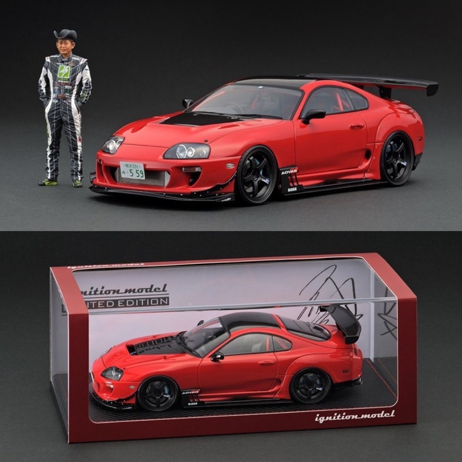 Jual Ignition Model 1:18 Toyota Supra (JZA80) Orido Ridox (Red with Max ...