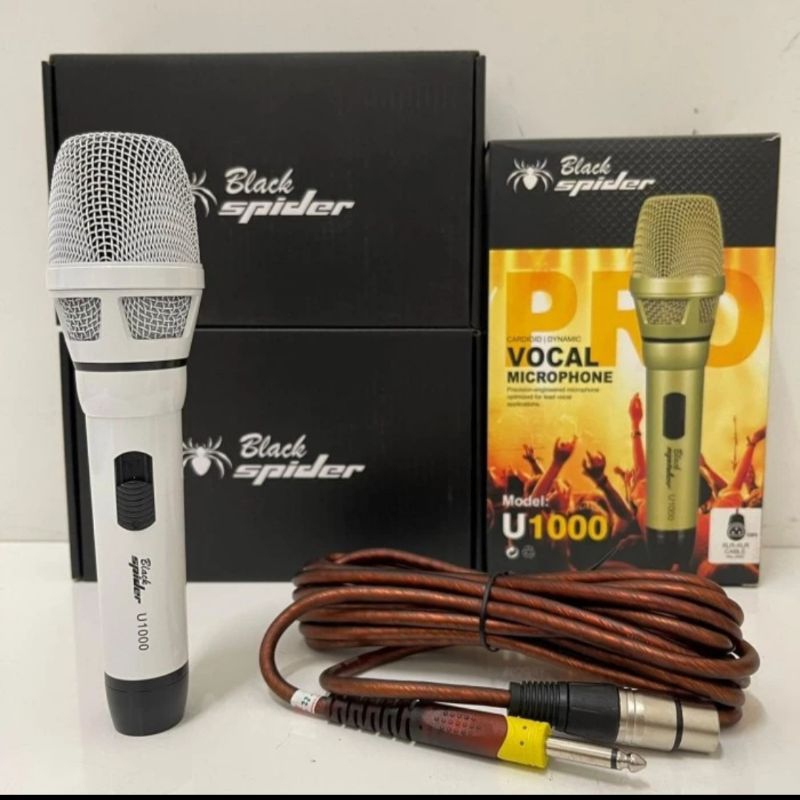 Jual Mic kabel blackspider u1000 microphone cable handheld u 1000 ...